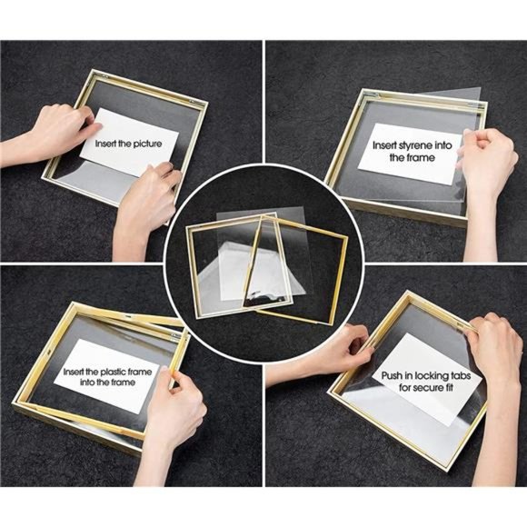 Accents | Floating Picture Frame 8x1 Silver Metal Photo Frame For Wall ...